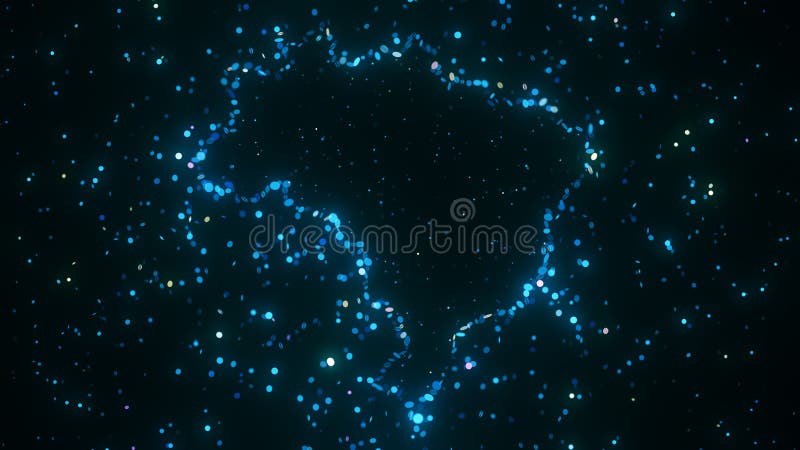 Glowing Blue Particles Forming Brazil Map on Dark Background Stock ...