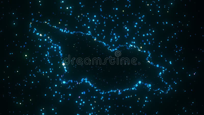 Glowing Blue Particles Forming Georgia Map on Dark Background Stock ...