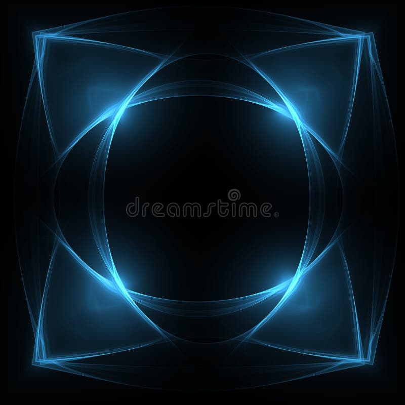 Glowing blue patterns stock illustration. Illustration of ellipses ...