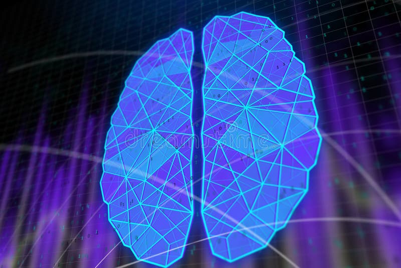 Glowing Blue Polygonal Brain Backdrop Stock Illustration - Illustration ... Glowing Blue Polygonal Brain Backdrop Stock Illustration - Illustration ...