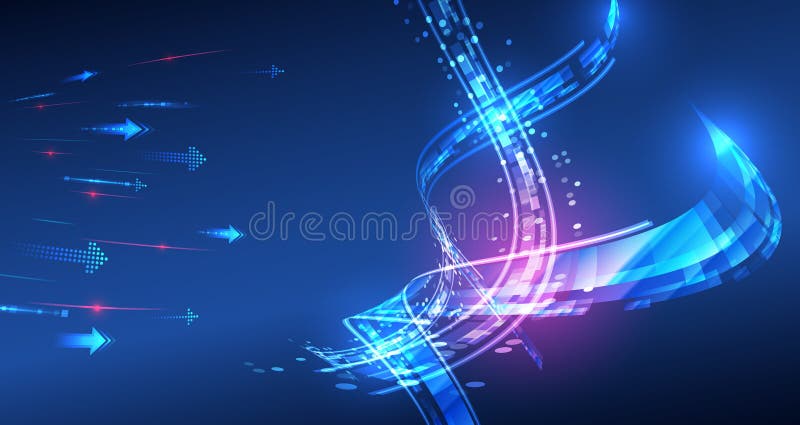 Glowing Blue and Purple Effects Create a Dynamic and Futuristic ...