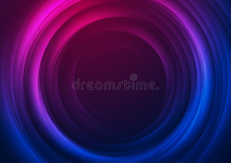 Glowing Blue and Purple Smooth Circles Abstract Tech Background Stock ...