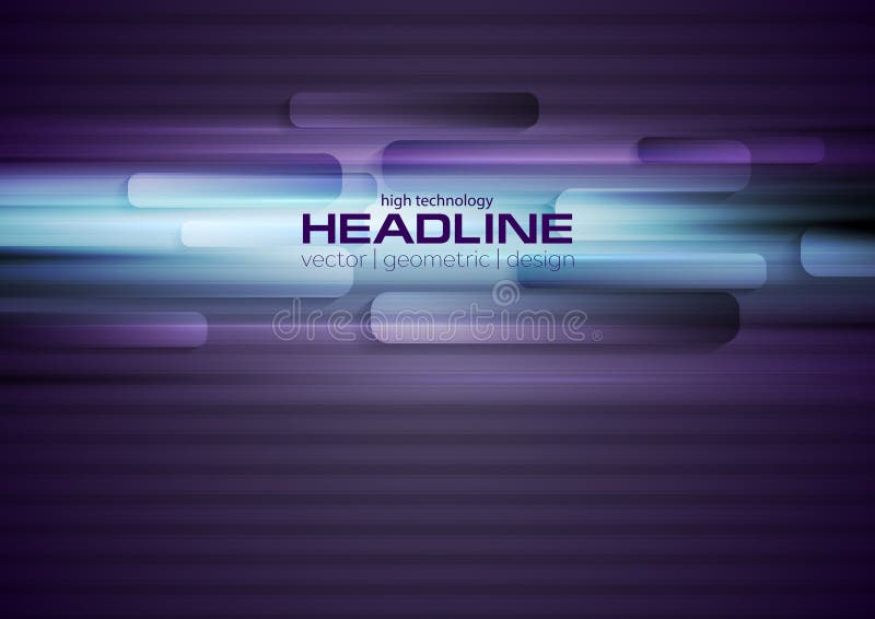 Glowing Blue and Purple Tech Striped Abstract Background Stock Vector ...