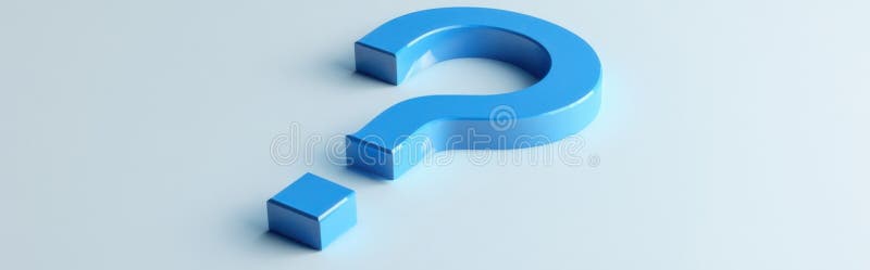 Glowing Blue Question Mark Symbol on a Light Background for Inquiries ...