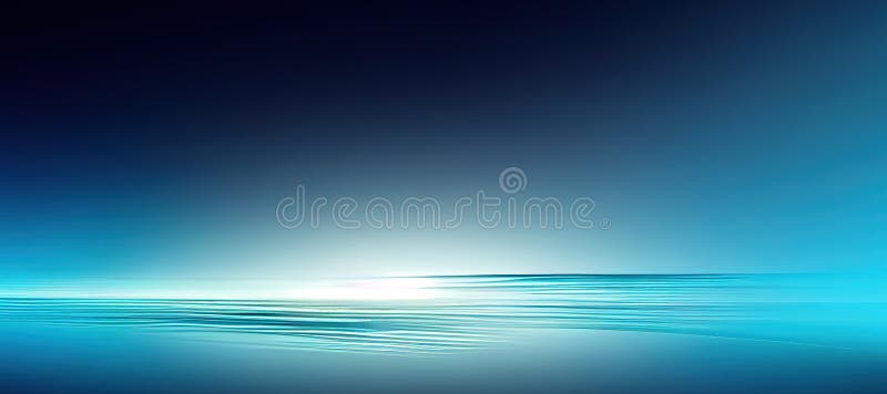Glowing Blue Sea Water on Blue Gradation Background Stock Illustration ...