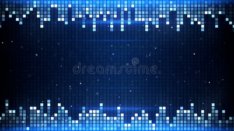 Glowing blue squares frame stock illustration. Illustration of squares ...