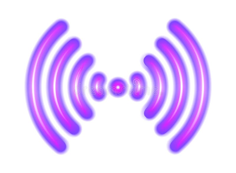 Glowing Blue-violet Light Wifi, Wireless, and Radar Wave Sensor ...