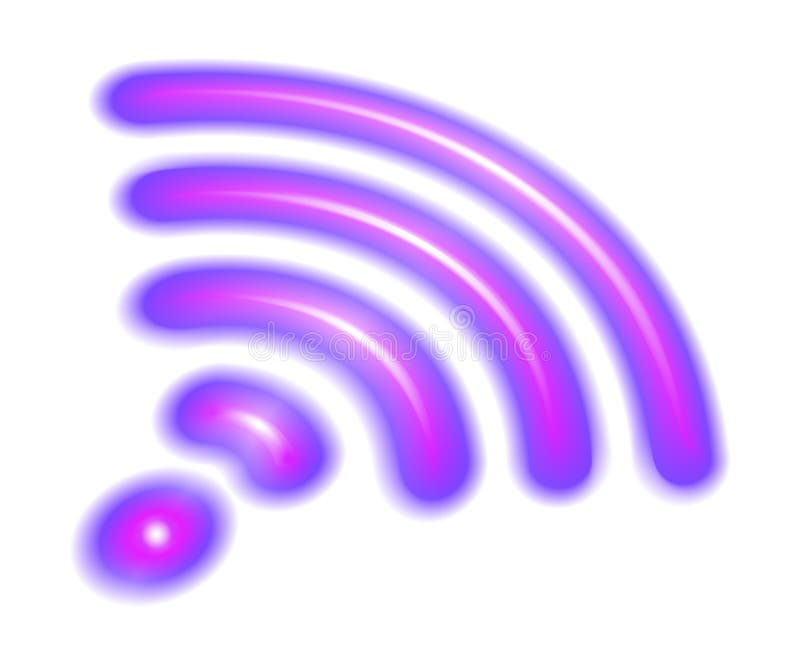 Glowing Blue-violet Light Wifi, Wireless, and Radar Wave Sensor ...