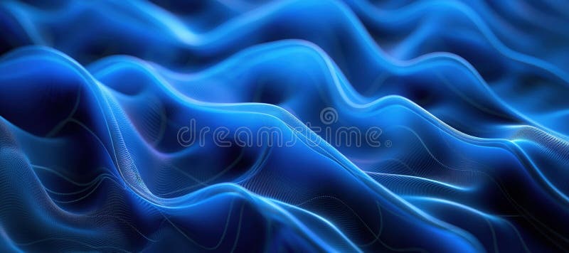 Glowing Blue Wave Texture Background Stock Illustration - Illustration ...