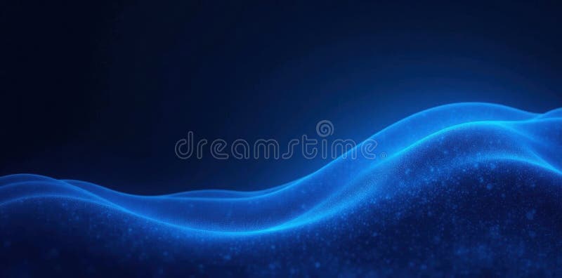 Glowing Blue Wave, Textured Background, Dark Minimalist Header Banner ...