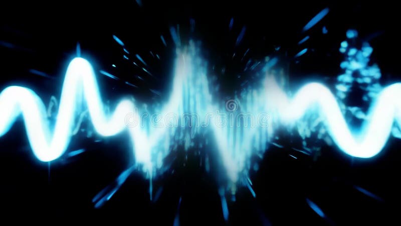 Glowing Blue Energy Waveform Pulse – Seamless Loop Stock Video - Video ...