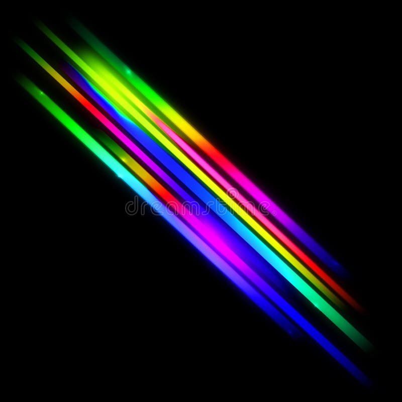 Glowing Blurred Light Stripes in Motion Over on Abstract Background ...