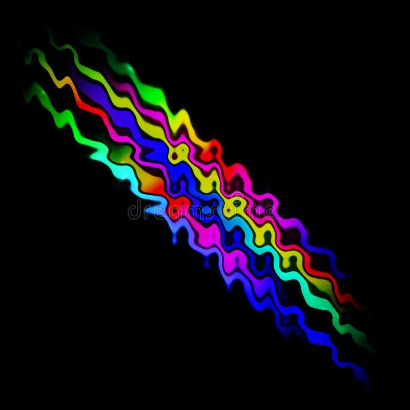 Glowing Blurred Light Stripes in Motion Over on Abstract Background ...