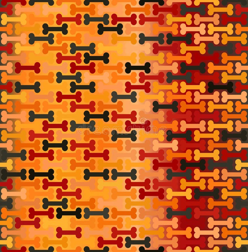 Gradient Bone Pattern. Seamless Vector Stock Vector - Illustration of ...