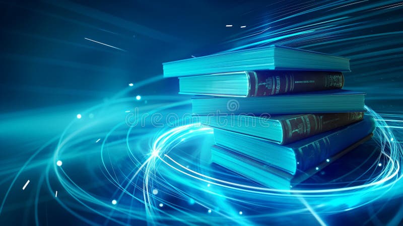 Glowing Books Blue Light Trails Stock Photos - Free & Royalty-Free ...