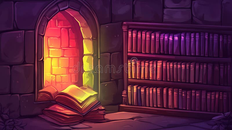 Glowing Books Castle Library Study Stock Photos - Free & Royalty-Free ...