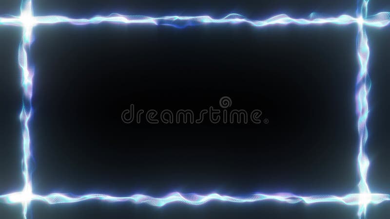 Glowing Border Rectangle Template of Moving Waves Sparkle and Shine ...