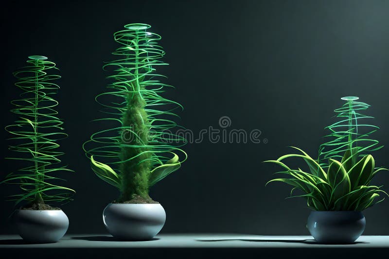 Glowing Botanical Experiment: Bio-chemistry S Luminous Flora Stock ...
