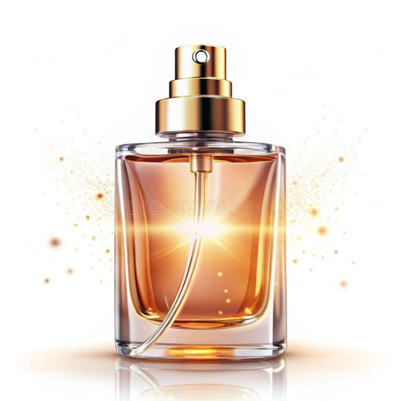 Glowing Bottle of Perfume with Rotating Spritz Animation Stock ...