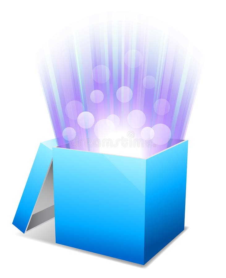 Glowing box. stock vector. Illustration of cardboard - 40776164