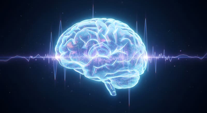 Glowing Brainwave Pattern Stock Illustrations – 271 Glowing Brainwave ...