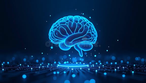 Glowing Brain on Digital Platform Exploring Artificial Intelligence ...