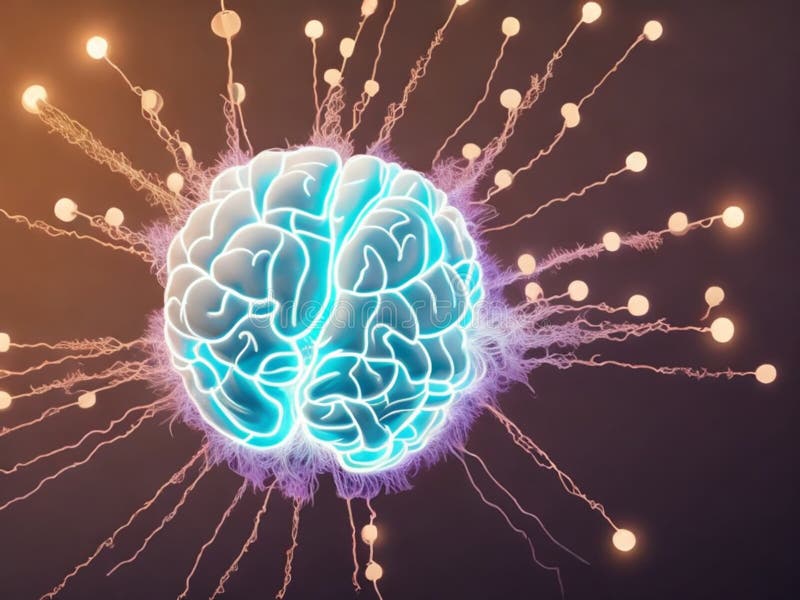 The Glowing Brain Emanates a Mesmerizing Light, Illuminating the Depths ...