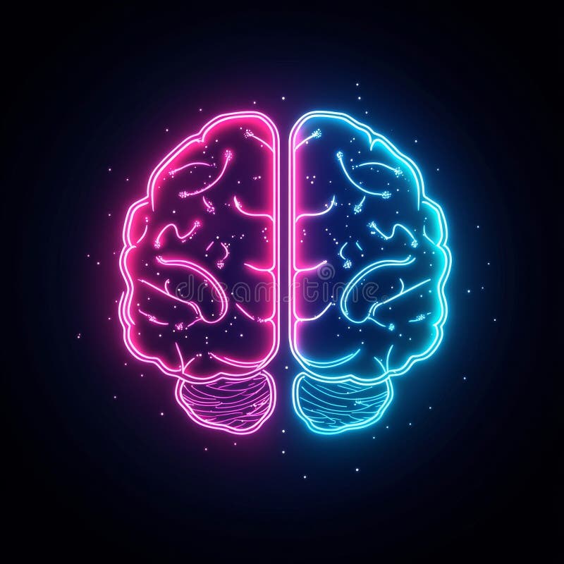 Neon Brain Cool Illustration Stock Photos - Free & Royalty-Free Stock ...