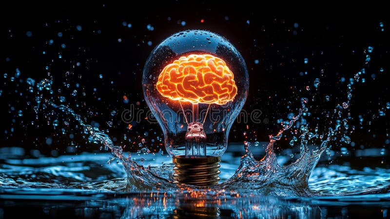 Water Effect Light Bulb Fancy Lightbulb Stock Photos Free