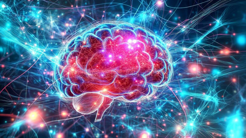 Digital Neural Network Visualizing Human Brain Activity Stock Photos ... Digital Neural Network Visualizing Human Brain Activity Stock Photos ...