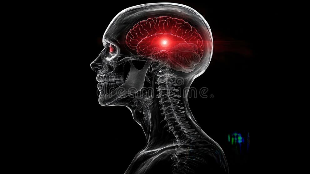 Glowing Brain Scan a Visual Representation of Cognitive Function and ...