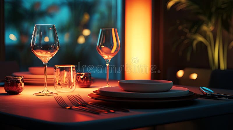 A Glowing Branded Table Setup Flyer Styled with Curated Dining Stock ...