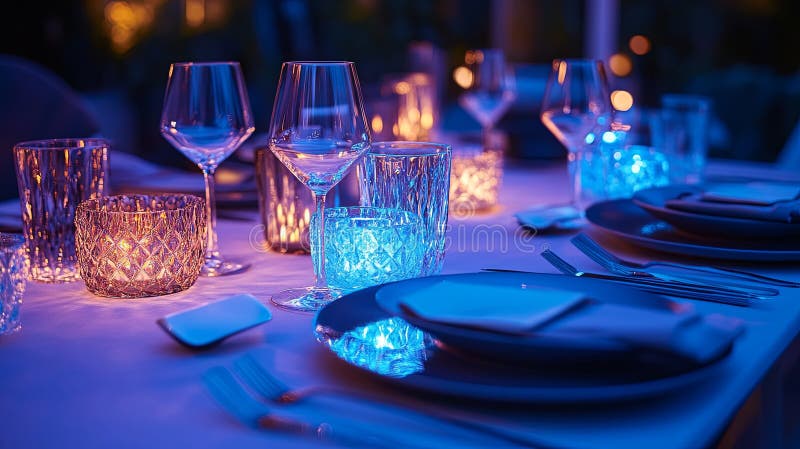 A Glowing Branded Table Setup Flyer Styled with Curated Dining Stock ...