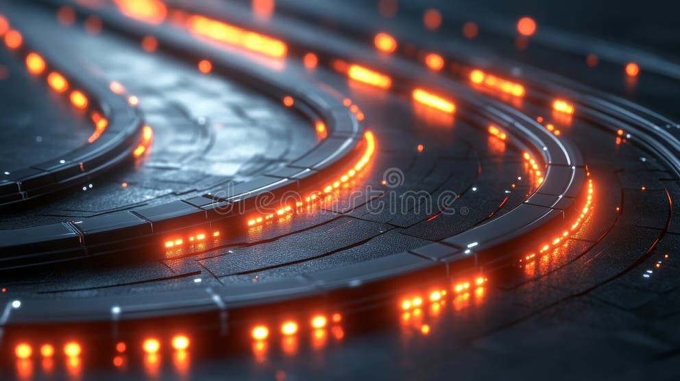 Glowing Brick Wall Icon Set on a Dark Reflective Surface, Featuring ...