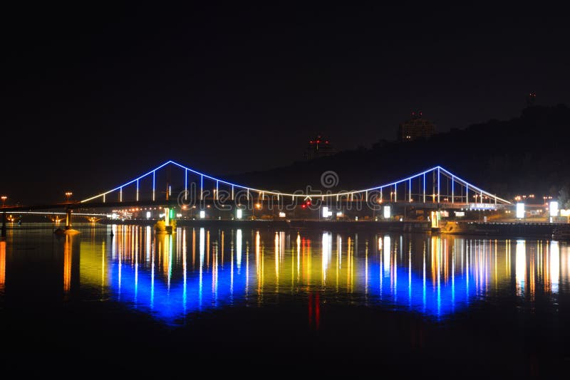 Glowing bridge stock image. Image of bridge, hanging - 49184349