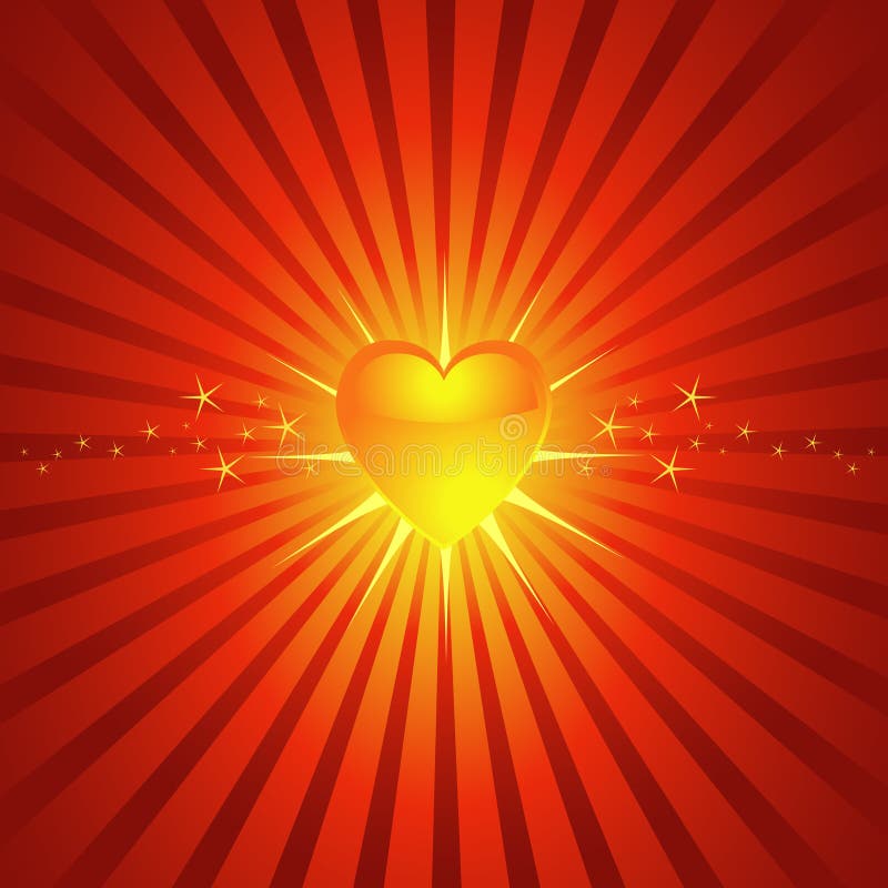 Glowing Bright Heart Background Stock Vector - Illustration of ...