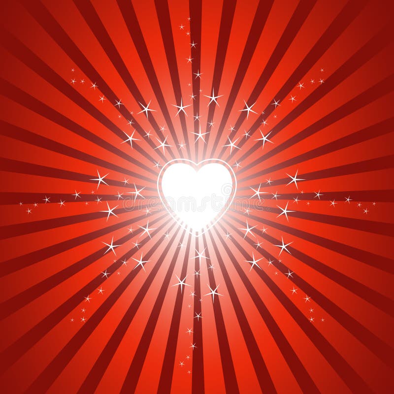 Glowing Bright Heart Background Stock Vector - Illustration of burst ...