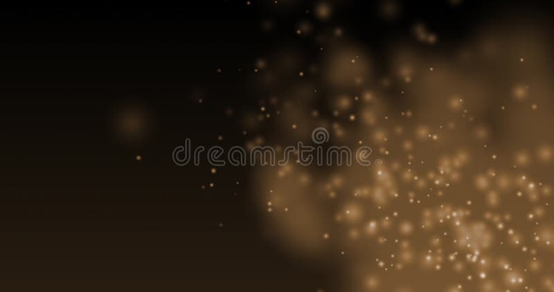 Glowing Brown Particles Effervescing on a Dark Background Stock Footage ...