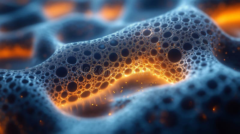 Glowing Bubble Textures in Dynamic Abstract Surfaces Stock Photo - Image of luminescence, design ...