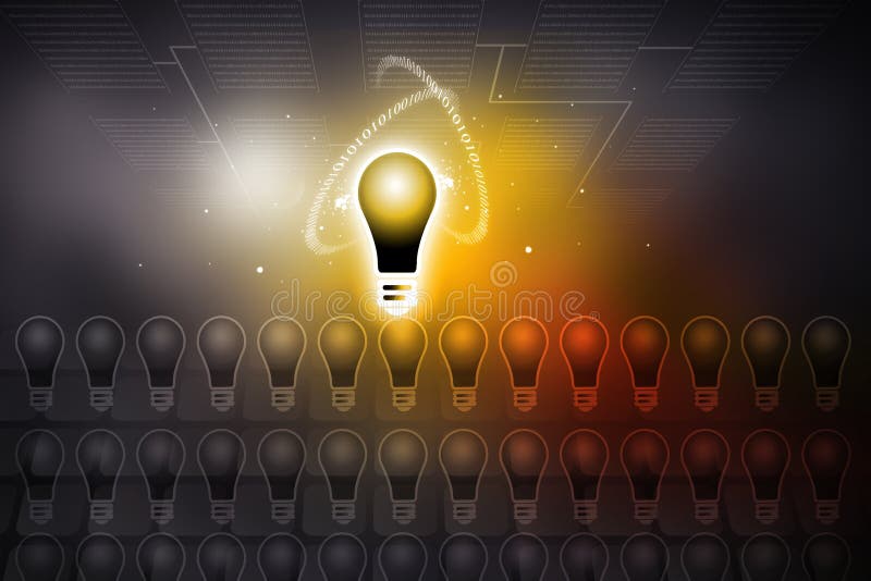 Glowing bulb stock illustration. Illustration of background - 46264478