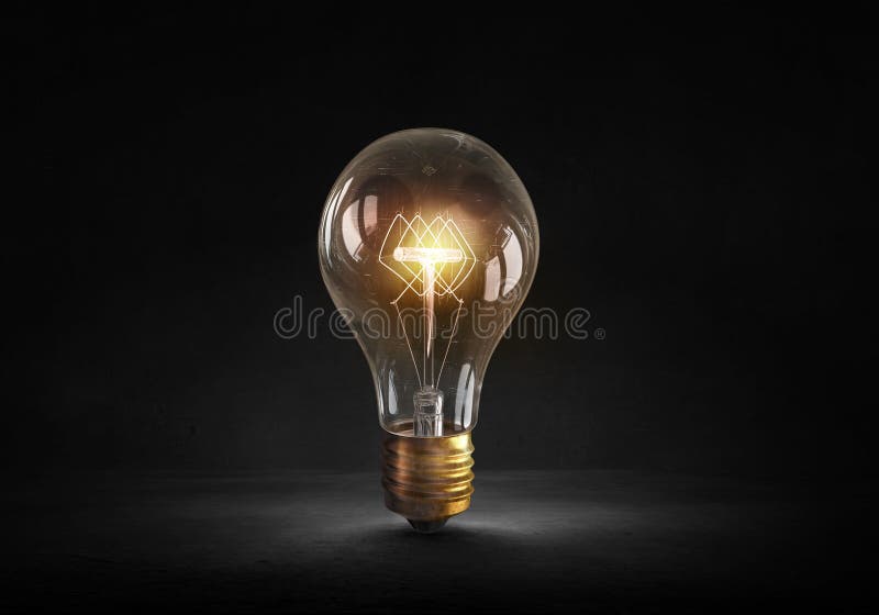 Glowing Bulb in Hand. Concept Image Stock Image - Image of electricity ...