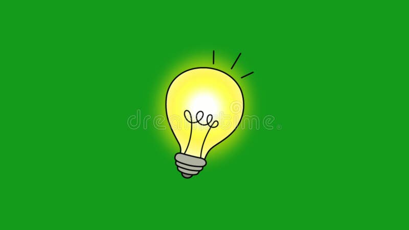 Glowing Bulb with Green Screen Background Stock Footage - Video of ...