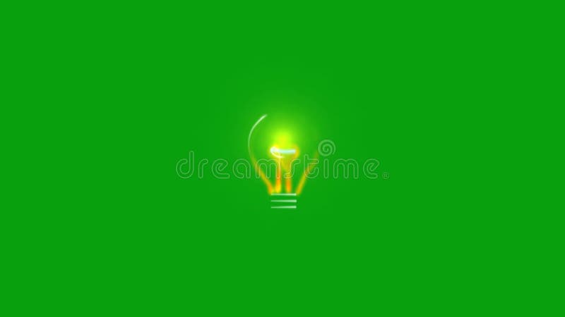 Glowing Bulb Green Screen Motion Graphics Stock Video - Video of ...
