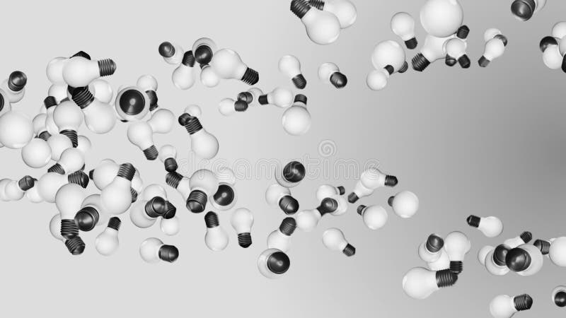 Glowing Bulb Lights Falling Loop Animation. Loopable Animated ...