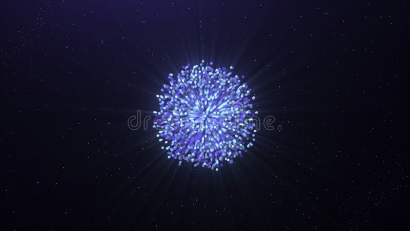 Glowing Bundle of Explosive Energy. Motion. Discovery of Explosive Flow ...