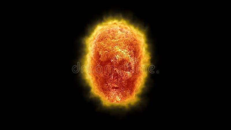 Glowing Burning Face on Transparent Background Stock Video - Video of ...