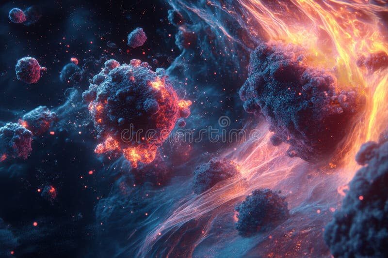 Glowing Cancer Cells Illustrating Complex Behavior in a Vibrant ...