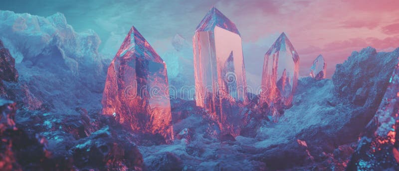 Glowing Cave Crystals Illuminated by Soft Lighting in a Hyper-realistic ...