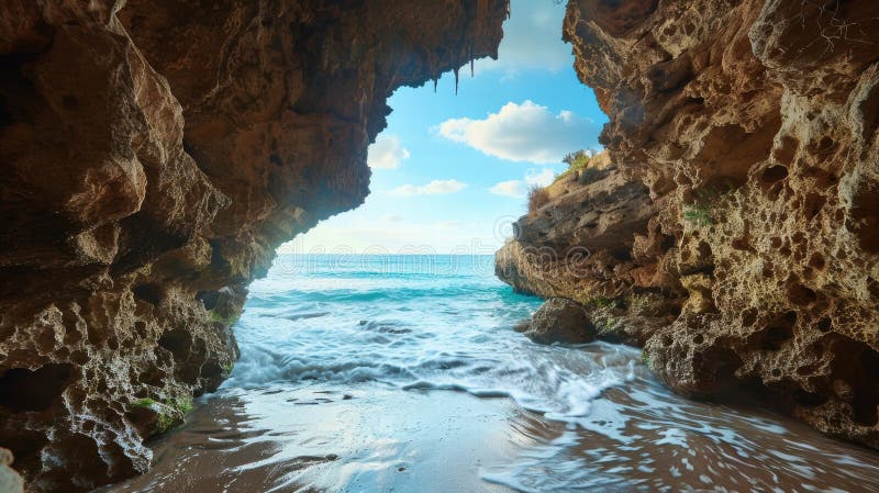 A Glowing Cave Pool Reflecting Crystal-clear Waters and Mysterious ...