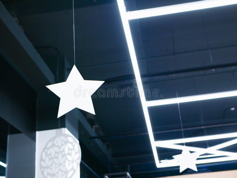 Glowing Ceilings of the Store. Store Backlight Stock Image - Image of ...